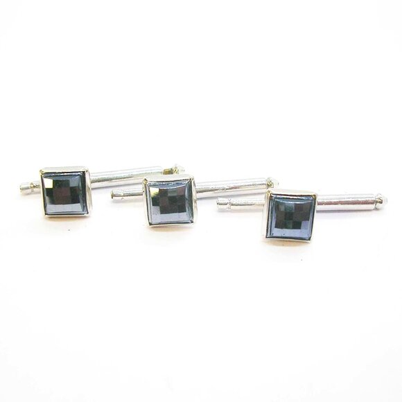 Accessories | Tuxedo Studs Waistcoat Buttons Set Of 3 Hematite Stone ...